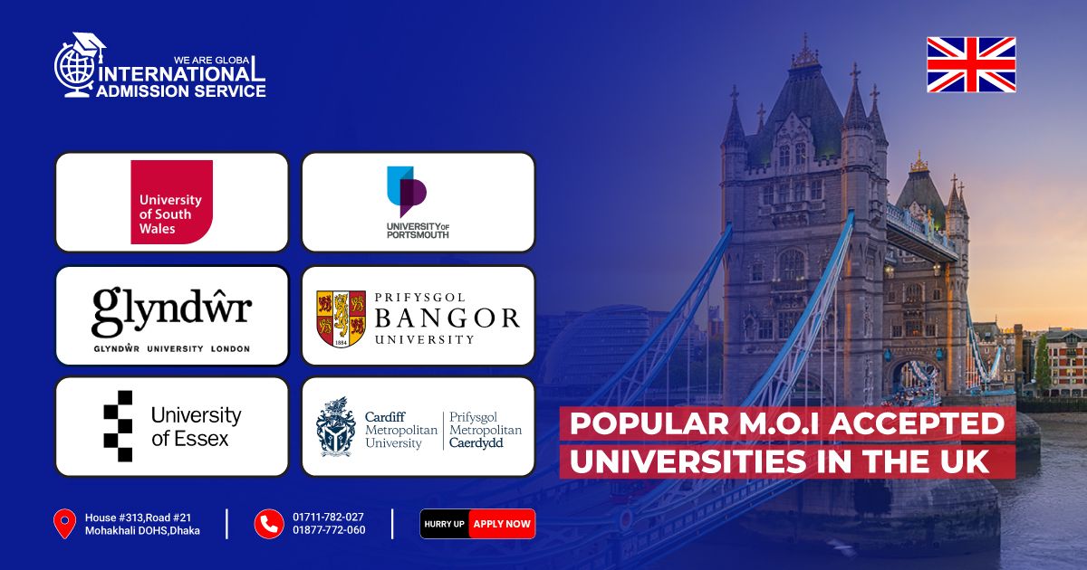 MOI Accepted Universities in the UK | Study Abroad