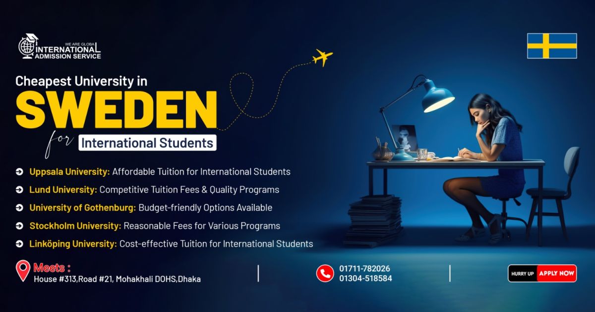 Cheapest University in Sweden for International Students | IASBD